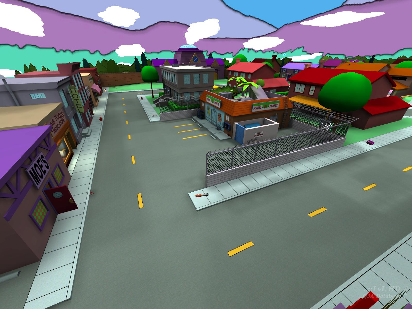 The Simpsons Map by Maggu (simpsons_map) Screenshot - ..::LvL - Quake 3 ...